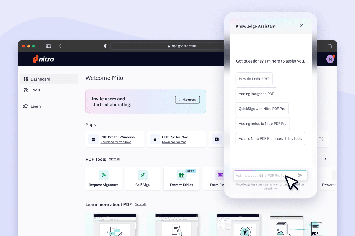 Der einfache PDF-Editor | Bleiben Sie unterwegs produktiv | Nitro Pro